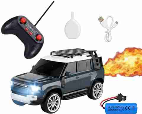 Xcillince Toys Remote Control Defender Style Smoke SUV for Kids with ...