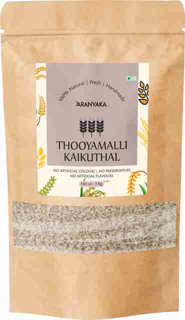 ARANYAKA Thooyamalli Kaikuthal (Hand-Pounded) Brown Rice (1Kg)|Brown ...