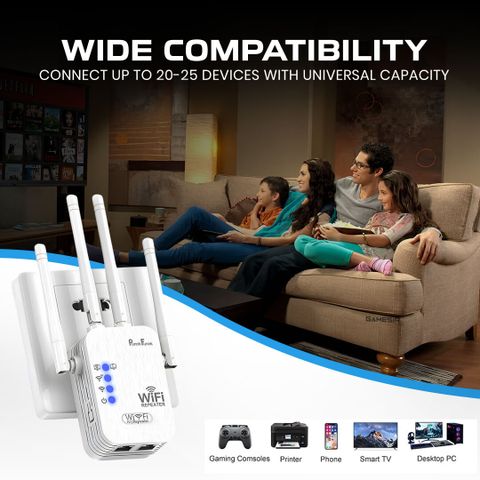 PunnkFunnk | Wifi Signal Booster | WiFi Range Extender 2.4 GHz, 5 GHz ...