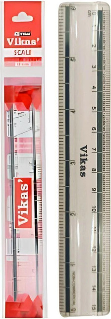 Flipkart.com | Vikas 15 cm Plastic Scale – Transparent, Durable ...