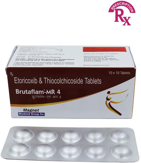 Brutaflam MR 4 mg Tablet (10 Tab) Price in India - Buy Brutaflam MR 4 ...