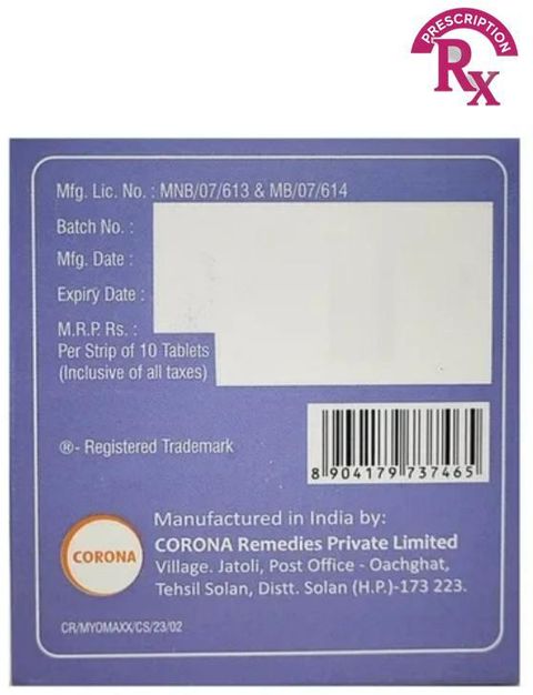 Myoril Maxx Tablet (10 Tab) Price in India - Buy Myoril Maxx Tablet (10 ...