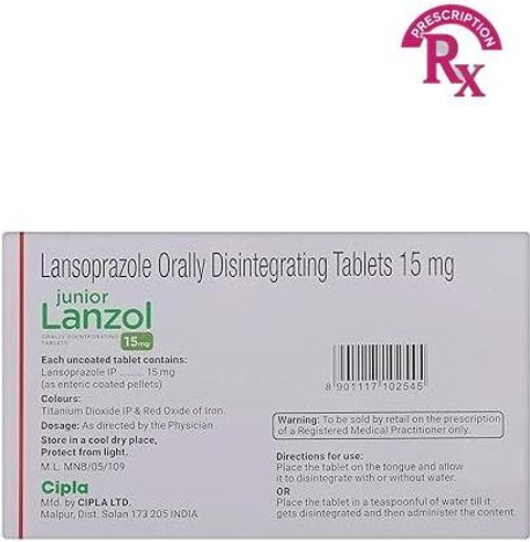 Junior Lanzol 15 mg Tablet (15 Tab) Price in India - Buy Junior Lanzol ...