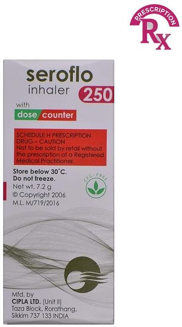 Seroflo 250 mcg Inhaler (120 MDI) Price in India - Buy Seroflo 250 mcg ...