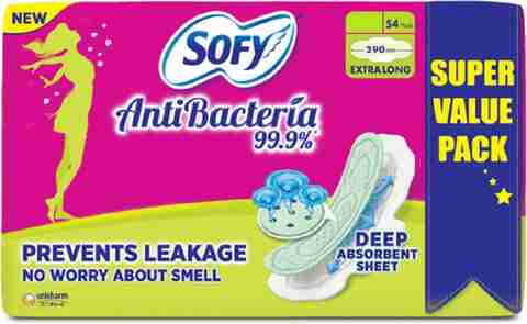 SOFY AntiBacteria Extra Long 48 Sanitary Pad Sanitary Pad | Buy Women ...