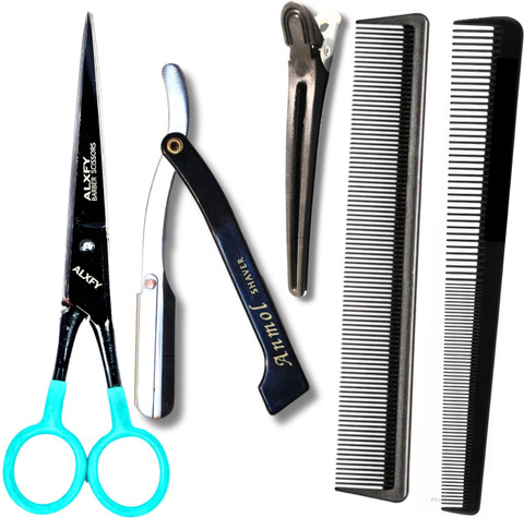 barber scissors and comb set