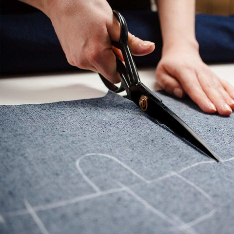 scissors cutting cloth