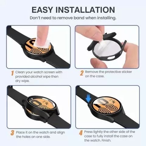 YDOXTON Front and Back Screen Guard for Samsung Galaxy Watch 4 44MM ...