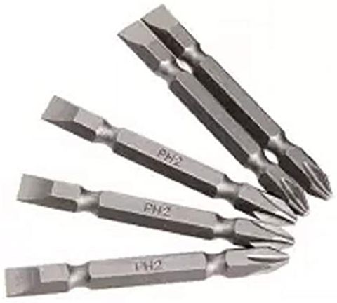 Kshivi 10 Pcs Screwdriver Bits PH2 Plus Minus (+)(-) Screwdriver Bit ...