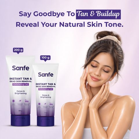 Sanfe Instant Tan & Dead Skin Removal Exfoliating Gel & Scrub | Detan ...