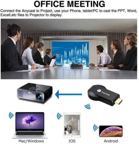 YAROH JIS-4K HD Wireless HDMI Display Adapter Anycast WiFi Miracast ...