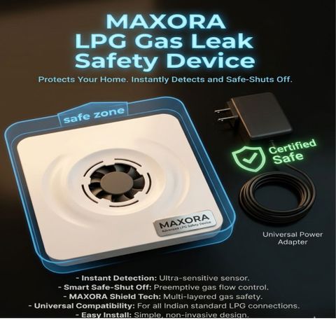 Maxora LPG Gas Leak Detector with Auto Cut-Off Valve | Kitchen Gas ...