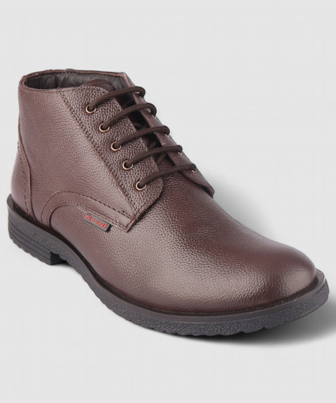 RED CHIEF Genuine Leather Formal Derby Boots for Men Brown RC3808 003 ...