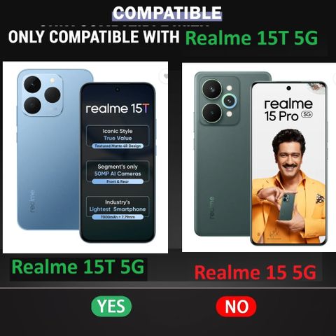 BINTAGE Back Cover for Realme 15T 5G | Mag_Safe Designed Silicon Soft ...