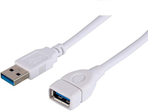 TERABYTE Reversible USB 2.0 2 A 2 m USB Extension Cable Male to Female ...