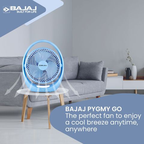 BAJAJ Pygmy Go with 1 Year Warranty 178 mm Table Fan Price in India ...