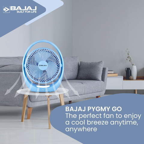 BAJAJ Pygmy Go with 1 Year Warranty 178 mm Table Fan Price in India ...