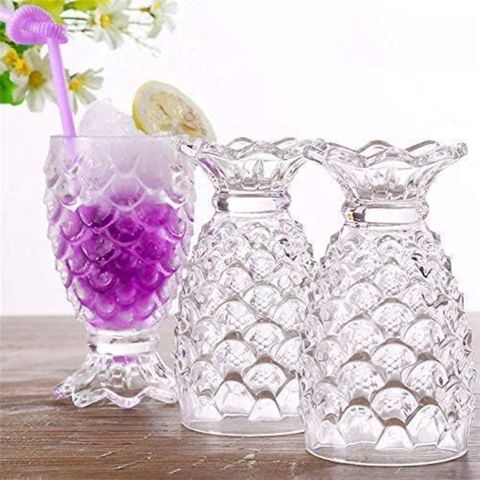 FUN FINDS (Pack of 6) Vintage Crystal Goblet Glass for Wine, Juice ...
