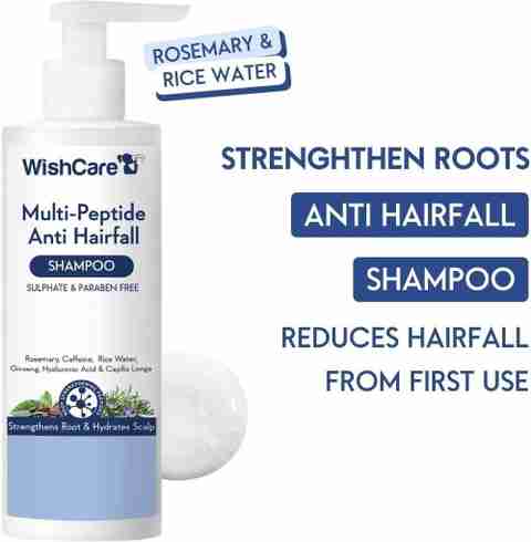 WishCare Multi Peptide Anti Hairfall Shampoo with Rice Water , Rosemary ...