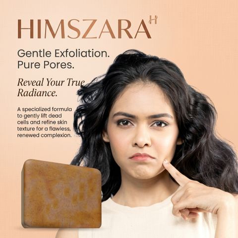Himszara Sandalwood Kesar Soap for Acne, Dark Spot Reduction & Pore ...