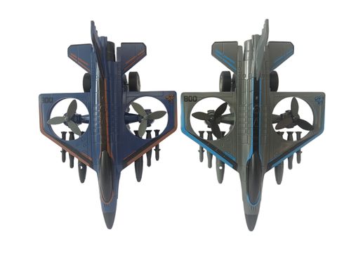 KOKEE TOYS Frictional Pull Back Push and Go Fighter Aero Plane Airplane ...