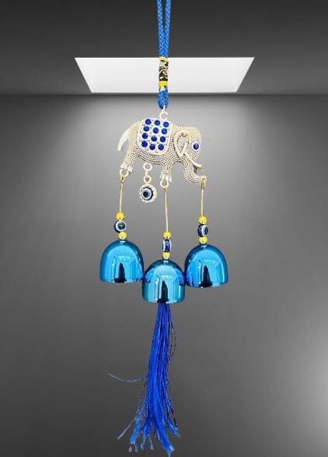 BZILO Pack Of 2 WindChime Elephant Evil Eye For Wall Hangings Design ...