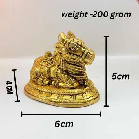 ADIYOGI Brass Nandi for Puja WITH FREE GANGAJAL Decorative Showpiece ...