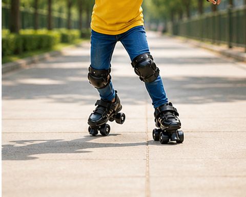 HPHCRAFTT Quad Wheel Roller Shoes for Kids with Strong Base and Stable ...