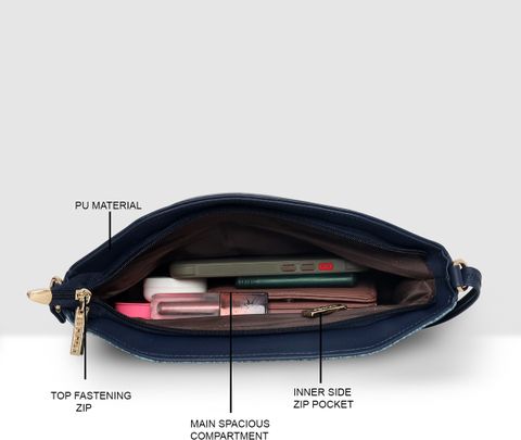 ESBEDA Blue Sling Bag Nexa Classic Crossbody Blue - Price in India ...