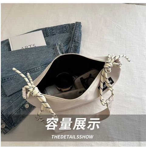 NAVRANGI White Sling Bag Crossbody Bag Casual Solid Color Nylon Single ...