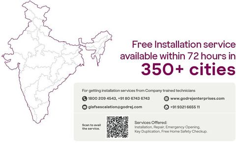 Godrej Locks Catus Connect I Smart Digital Lock for Wooden Door | 5 in ...