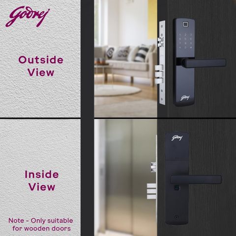 Godrej Locks Catus Connect I Smart Digital Lock for Wooden Door | 5 in ...