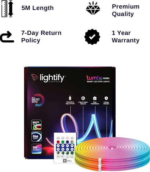 Thelightify Lumix RGBIC Neon Light Light Strip Price in India - Buy ...