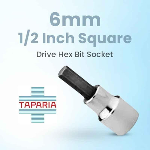 TAPARIA Taparia 6mm Allen Socket 1/2 inch Square Drive Hex Bit Socket ...