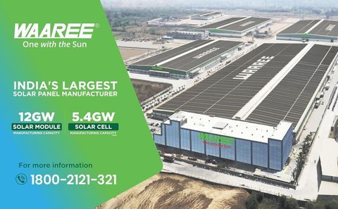 WAAREE 580Wp 144Cells II TOPCON N-Type II Bifacial Solar Panel II Solar ...
