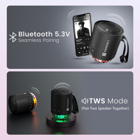 Buy Portronics Soundpot Pro 20W TWS Portable Bluetooth Speaker With RGB ...