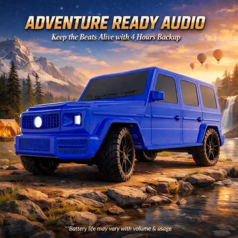 Buy Ziddjeet X182 Mini Car Design Bluetooth Speaker | HD Bass Wireless ...