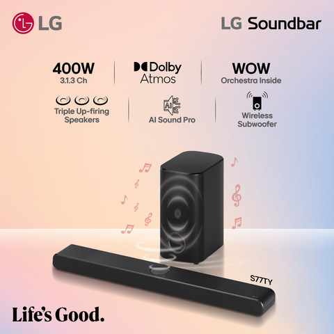 Buy LG S77TY, Dolby Atmos, AI Sound Pro, Triple Up-Firing 400 W ...