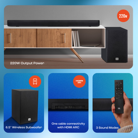 Buy JBL Cinema SB180, Wireless Subwoofer for Extra Deep Bass with ...