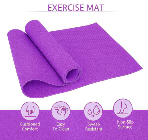 Zenfit Pro EVA Anti Slip Home Gym Exercise Fitness for Men Women Purple ...