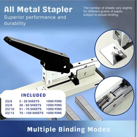 WALLZY Heavy Duty Big Stapler For Book Binding With 4000 6-13mm Staple ...