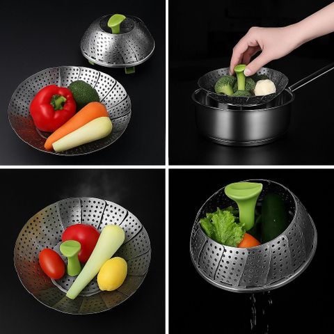 SYGA Medium Stainless Steel Steamer Basket for Vegetable Pots boiling 5 ...