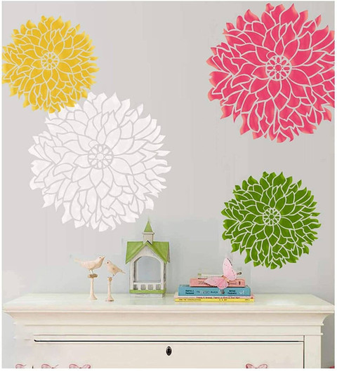 marigold stencil wall