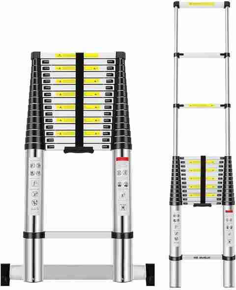 BUCKETLIST ® Aluminium Telescopic Ladder 23 FT/7 M Extendable ...