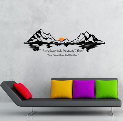 sunset wall stickers