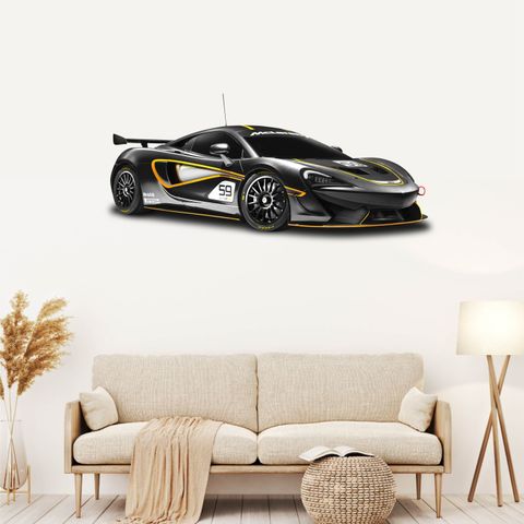 GovardhanSons 60 cm 3D Black Track Edition Supercar Wall Sticker – Race ...