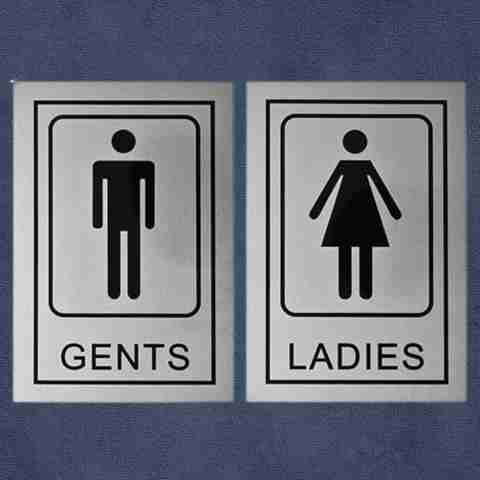 Vovoly 6 inch Universal Design Male Female Bathroom Signs Self Adhesive ...