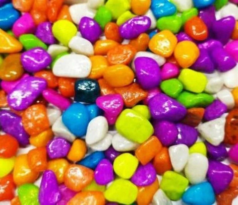 coloured pebbles