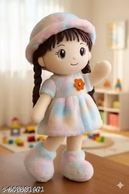 SMILEHUB Cute Soft Doll Toy for Kids | Multicolor Plush Girl Doll with ...