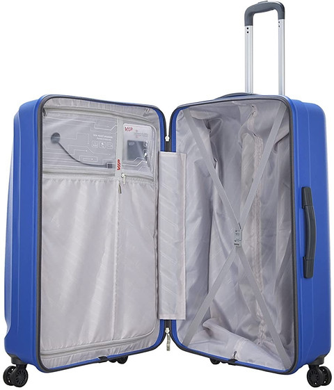 VIP MIROTECH STROLLY 55 360° NAUT-BLU Cabin Suitcase 8 Wheels - 22 inch ...